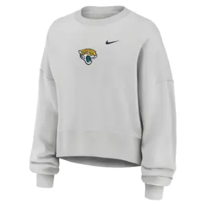 Nike Jacksonville Jaguars Primetime Phoenix Nfl Oversized Pullover Crew - Grey