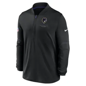 Nike Baltimore Ravens Sideline Dri-fit Nfl 1/2-zip Top - Black
