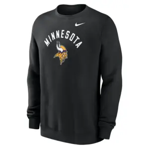 Nike Minnesota Vikings Club Nfl Pullover Crew - Black