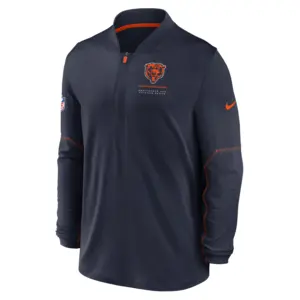 Nike Chicago Bears Sideline Dri-fit Nfl 1/2-zip Top - Blue