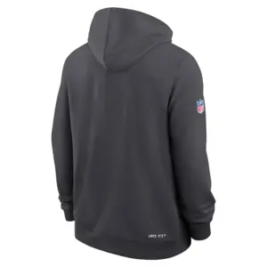 Nike Denver Broncos Sideline Standard Issue Dri-fit Full-zip Hoodie - Grey