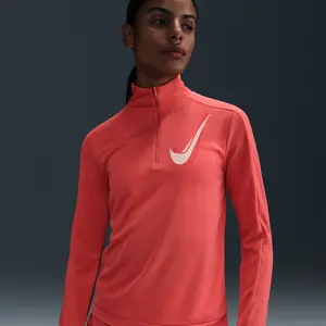 Nike Swoosh Dri-fit 1/2-zip Running Mid Layer - Orange