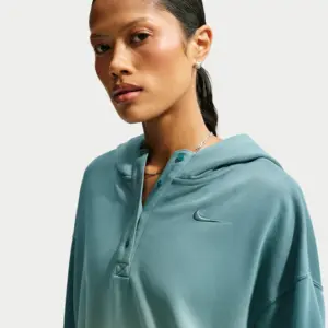 Nike Phoenix Fleece Oversized Henley Hoodie - Green