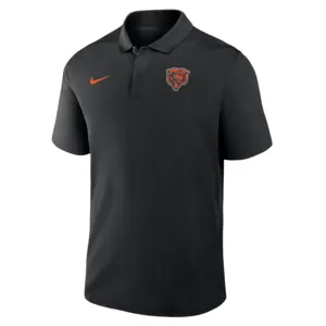 Nike Chicago Bears Logo Victory Dri-fit Nfl Polo - Black