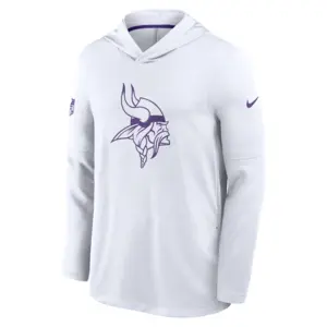 Nike Minnesota Vikings Dri-fit Nfl Long-sleeve Hooded Top - White
