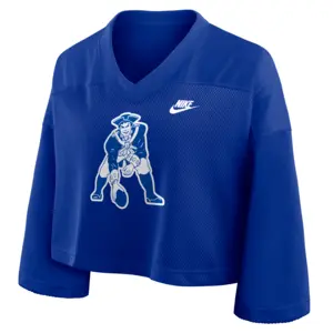 Nike New England Patriots Rewind Cropped Jersey - Blue