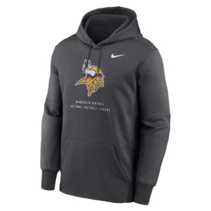Nike Minnesota Vikings Therma Nfl Pullover Hoodie - Grey