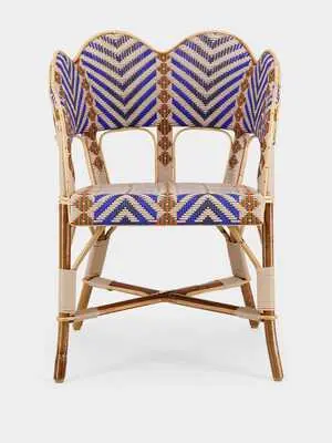L.DRUCKER Houlgate Rattan Armchair - Blue