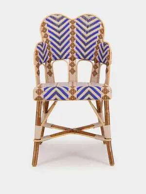 L.DRUCKER Houlgate Rattan Dining Chair By - Blue