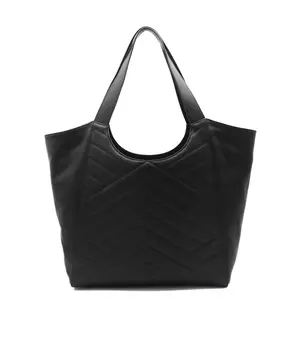 Pinko Logo Plaque Chevron Quilted Tote Bag