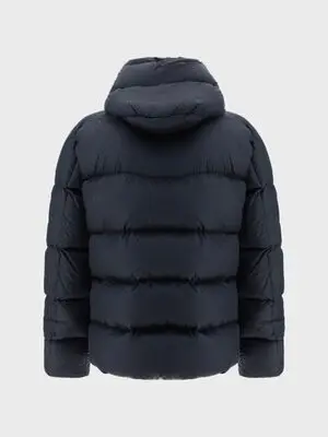 MOORER Nadir-sh Down Bomber Jacket With Detachable Hood - Blue