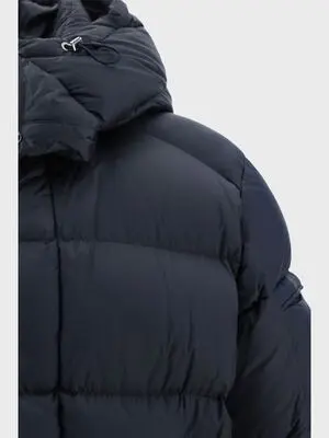 MOORER Nadir-sh Down Bomber Jacket With Detachable Hood - Blue