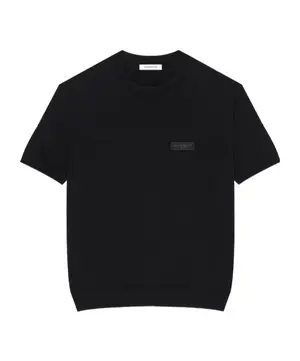 Givenchy Couture Seam T-shirt In Knit With Gros Grain Detail - Black