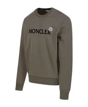 Moncler Flocked Logo Crewneck Sweatshirt