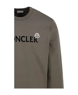 Moncler Flocked Logo Crewneck Sweatshirt