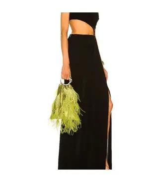 Valentino Garavani Crystal And Feather-trimmed Handbag