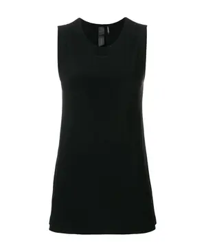 Norma Kamali Crewneck Sleeveless Tank Top - Black