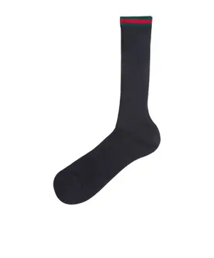 Gucci Web Stripe Socks - Dark Gray