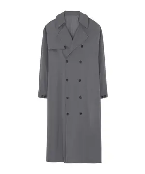 THE FRANKIE SHOP Mavis Oversized Trench - Grey