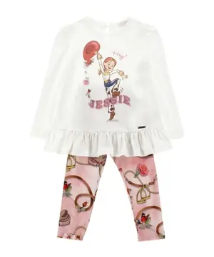 Monnalisa Maxitee And Jessie Leggings - White