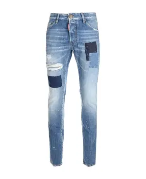 Dsquared2 Patchwork Logo Detailed Jeans
