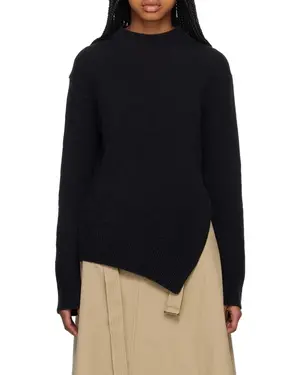 Studio Nicholson Asymmetric Sweater - Deep Navy Blue