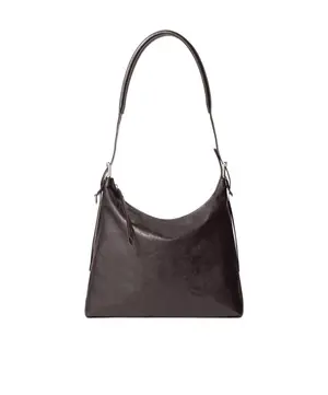 LEMAIRE D-ring Hobo Belted Small Bag - Dark Chocolate