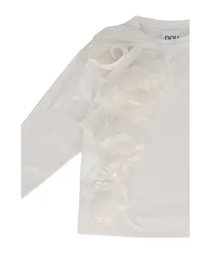 DOUUOD Ruffle-trimmed T-shirt