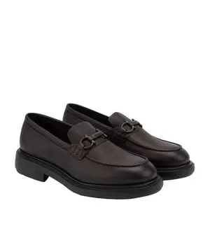 FERRAGAMO Gancini Plaque Slip-on Loafers