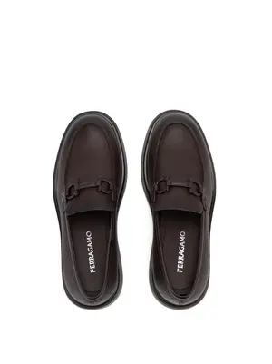 FERRAGAMO Gancini Plaque Slip-on Loafers