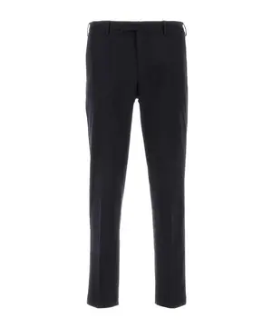 PT TORINO Mid-rise Slim Cut Trousers - Black