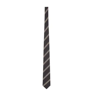 LARDINI Striped Silk Tie