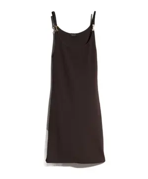 Gucci Viscose Crêpe Jersey Dress With Horsebit - Dark Brown
