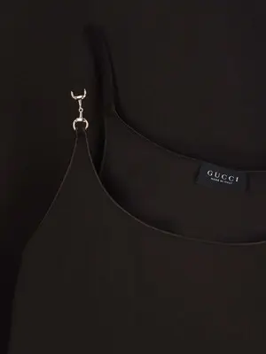 Gucci Viscose Crêpe Jersey Dress With Horsebit Detail