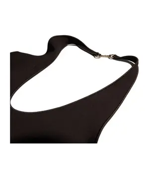 Gucci Viscose Crêpe Jersey Dress With Horsebit Detail - Dark Brown