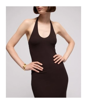 Gucci Viscose Crêpe Jersey Dress With Horsebit Detail - Dark Brown