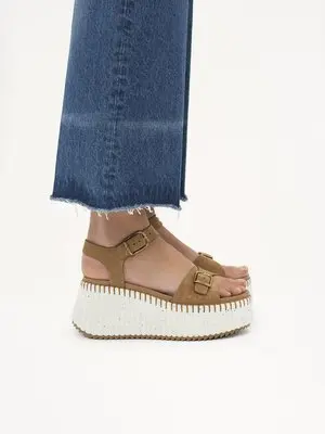 Chloé Nama Wedge Sandals