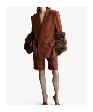 Saint Laurent Double-breasted Jacket In Cashmere