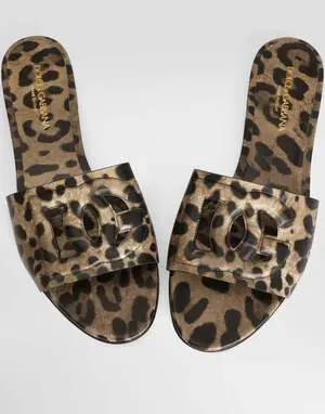 Dolce & Gabbana Dolce Gabbana Leopard Printed Slippers
