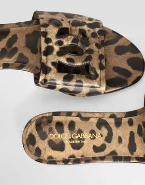 Dolce & Gabbana Dolce Gabbana Leopard Printed Slippers