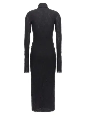 Philosophy Di Lorenzo Serafini Long-sleeved High Neck Lace Dress
