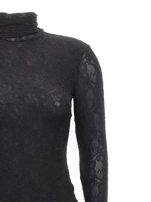 Philosophy Di Lorenzo Serafini Long-sleeved High Neck Lace Dress