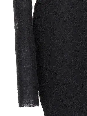 Philosophy Di Lorenzo Serafini Long-sleeved High Neck Lace Dress