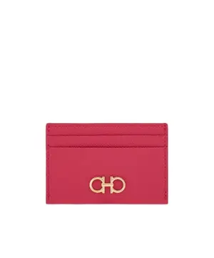 FERRAGAMO Gancini Credit Card Holder - Begonia