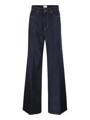 Max Mara Wide Leg Jeans With Trouser Crease