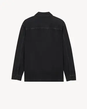 Saint Laurent Cassandre Button-up Overshirt - Black Sand
