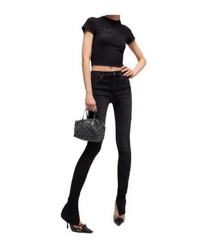 Gucci Small Boston Bag With Plaque - Black