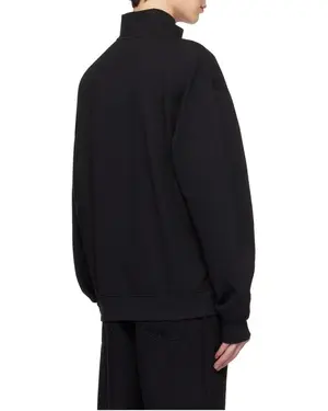 Hugo Boss Zip-neck Logo Print Sweatshirt
