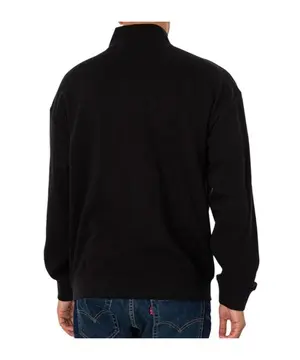 Hugo Boss Zip-neck Logo Print Sweatshirt