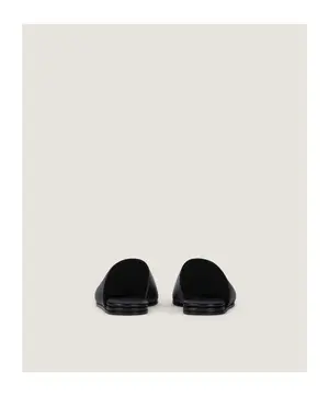Givenchy Label Flat Mules In Nappa Leather